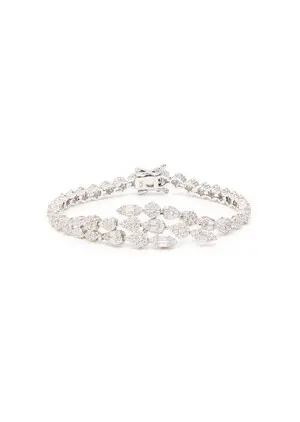 CZ BY KENNETH JAY LANE Crystal-embellished Rhodium-plated Bracelet - Silver