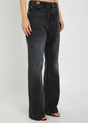 Rabanne Chain-embellished Straight-leg Jeans - Black