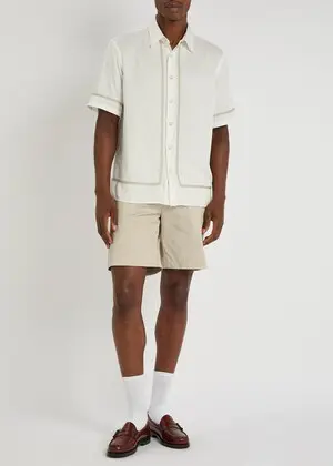 Rag & Bone Dalton Embroidered Woven Shirt - Ecru