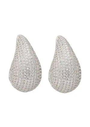 CZ BY KENNETH JAY LANE Crystal-embellished Drop Earrings - Silver