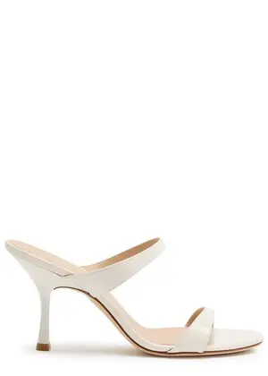 STUART WEITZMAN Nudist 85 Patent Leather Mules
