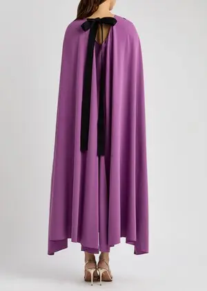 ROKSANDA Elina Cape-effect Crepe Gown
