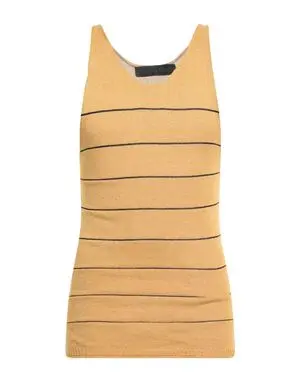 MESSAGERIE Knitted Striped Tank Top - Yellow