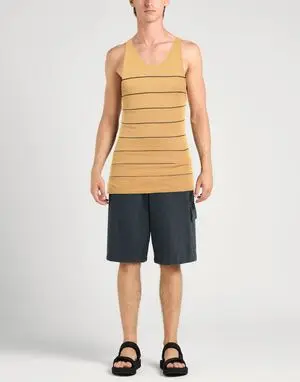 MESSAGERIE Knitted Striped Tank Top - Yellow