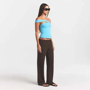 SKIMS Straight Leg French Terry Pants - Espresso