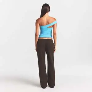 SKIMS Straight Leg French Terry Pants - Espresso