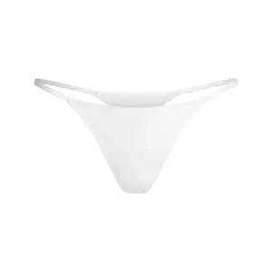 SKIMS Lightweight Cotton String Thong - Snow