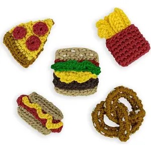 THE SAK Set Of Five Crochet Charms - Fast Food