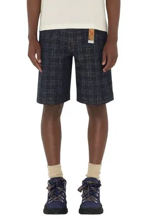 Burberry Check Jacquard Denim Shorts