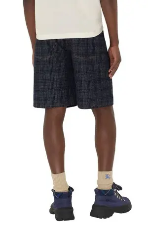 Burberry Check Jacquard Denim Shorts