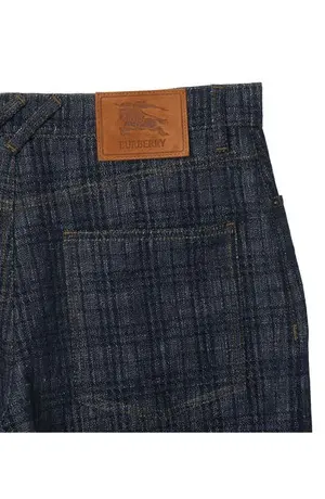 Burberry Check Jacquard Denim Shorts
