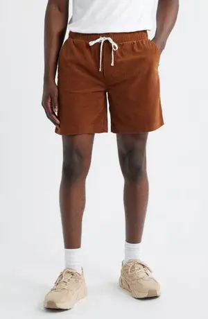 THREADS 4 THOUGHT Drawstring Corduroy Shorts - Pecan