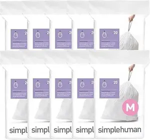 SIMPLEHUMAN Code M Custom Fit Liners With Quick Dispense Packs - 200 Liners