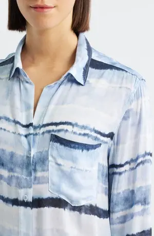 CLOTH & STONE Striped Button-up Shirt