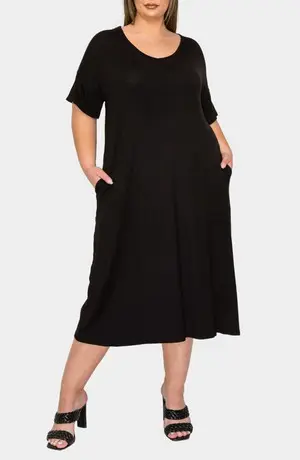 Women's Short Sleeve Midi Dresses