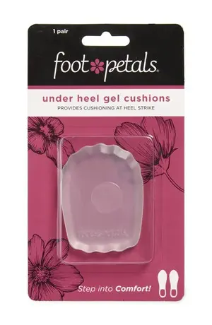 FOOT PETALS Technogel Under Heel Gel Cushions 2-pack - Clear
