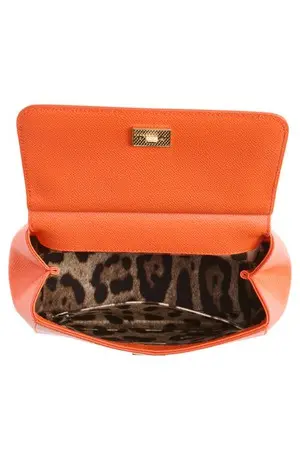 Dolce & Gabbana Sicily Leather Top Handle Bag - 81166 Orange