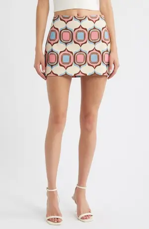 Print Mini Skirts