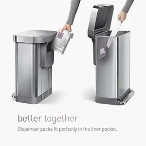 SIMPLEHUMAN Code H Custom Fit Liners With Quick Dispense Packs - 200 Liners
