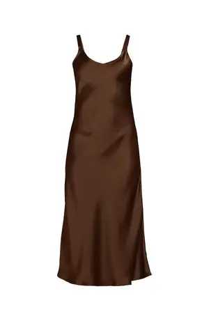 LANDS' END Satin Slip Midi Dress