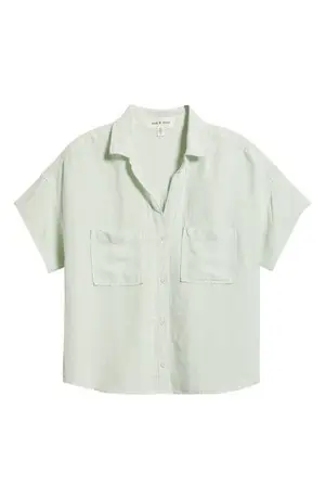 CLOTH & STONE Linen Blend Button-up Shirt