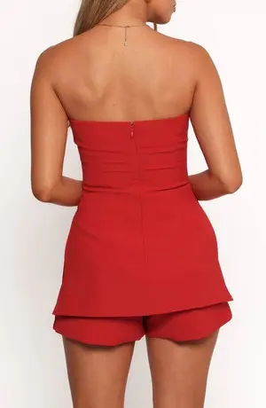 PETAL & PUP Suki Strapless Top - Red