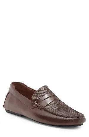 Nordstrom Driving Loafer - Brown Dark Embossed