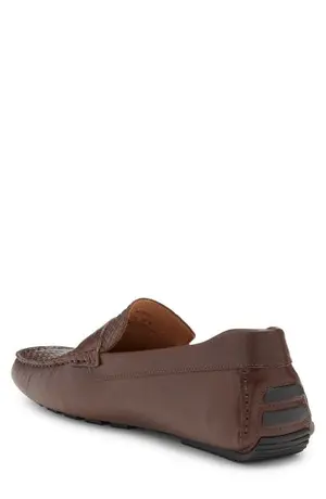 Nordstrom Driving Loafer - Brown Dark Embossed