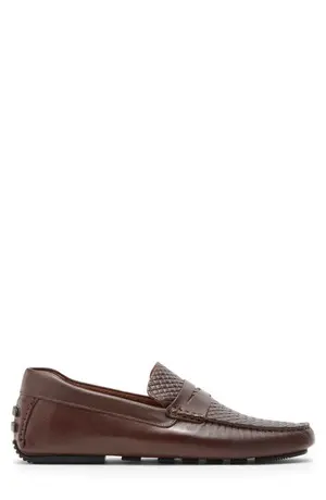 Nordstrom Driving Loafer - Brown Dark Embossed