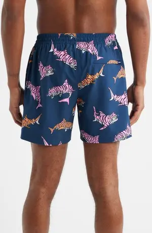 CHUBBIES Classic Lined 5.5-inch Swim Trunks - Navy