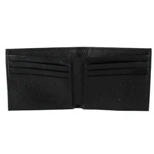 Trafalgar Pierce Pebble Grain Classic Leather Bi-fold Wallet - Black