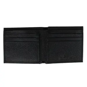 Trafalgar Pierce Pebble Grain Classic Leather Bi-fold Wallet - Black