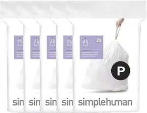 SIMPLEHUMAN Code P Custom Fit Liners With Quick Dispense Packs - 100 Liners