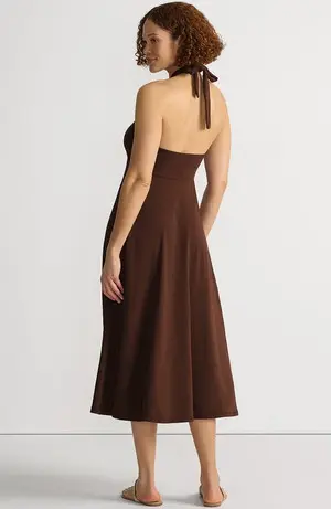 LANDS' END Cotton Modal Halter Midi Dress