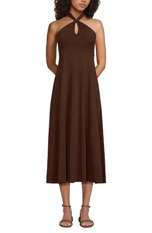 LANDS' END Cotton Modal Halter Midi Dress