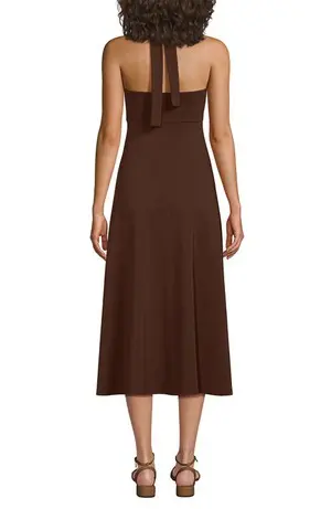 LANDS' END Cotton Modal Halter Midi Dress