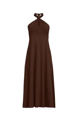 LANDS' END Cotton Modal Halter Midi Dress