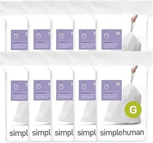 SIMPLEHUMAN Code G Custom Fit Liners With Quick Dispense Packs 200 Liners