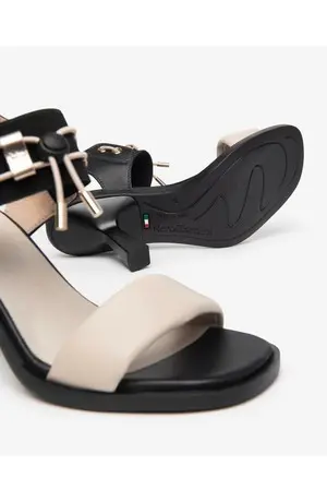 NEROGIARDINI Bungee Ankle Strap Sandal - Black