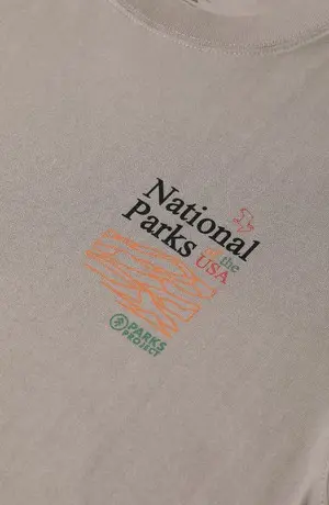 PARKS PROJECT National Parks Outline Checklist Tee - Mushroom Grey
