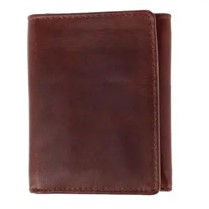 Trafalgar Tennyson Tri-fold Genuine Leather Wallet With Id Window - Brown