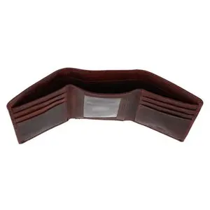 Trafalgar Tennyson Tri-fold Genuine Leather Wallet With Id Window - Brown