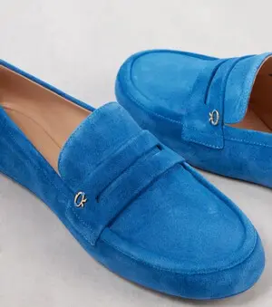 GIANVITO ROSSI Suede Loafers - Blue
