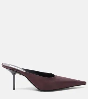 Victoria Beckham Satin Mules - Brown