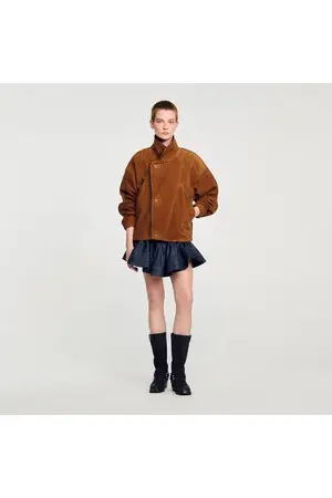 Sandro Oversized Suede Jacket