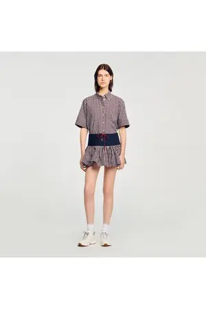 Sandro Checked Skort