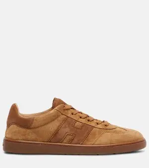Hogan Croc-effect Suede Sneakers