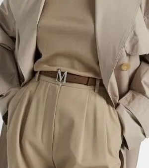 Max Mara Mclassic 20 Logo Suede Belt