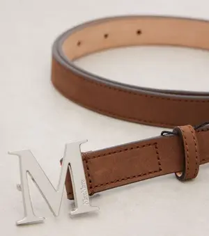 Max Mara Mclassic 20 Logo Suede Belt