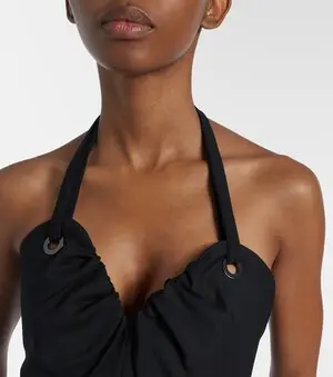 Max Mara Asymmetric Virgin Wool Jumpsuit